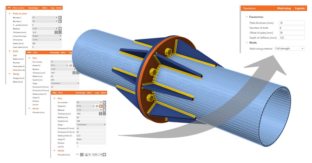 Parametric design for steel connections | IDEA StatiCa